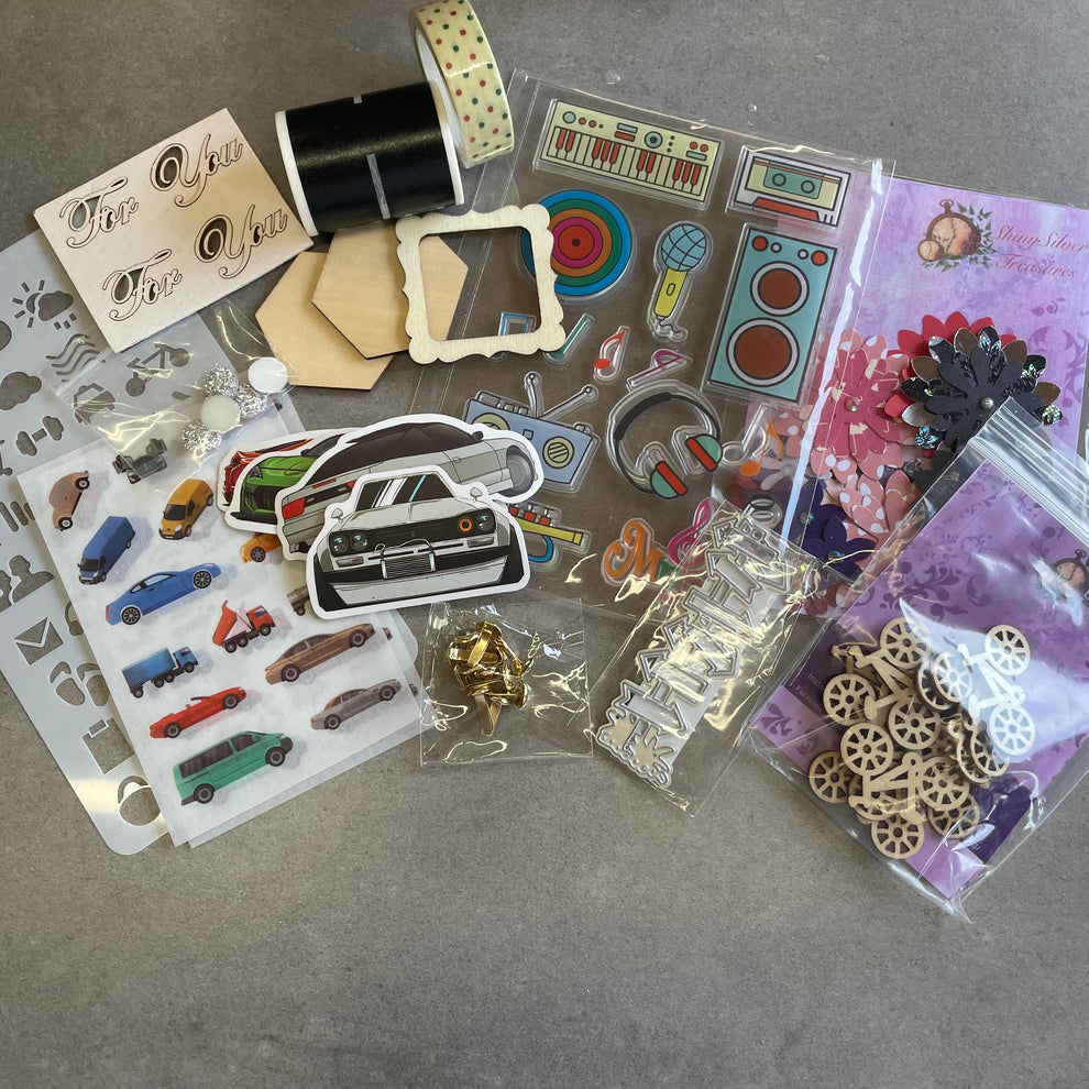 Male Inspired Embellishment Card Making Kit – shinysilvertreasures
